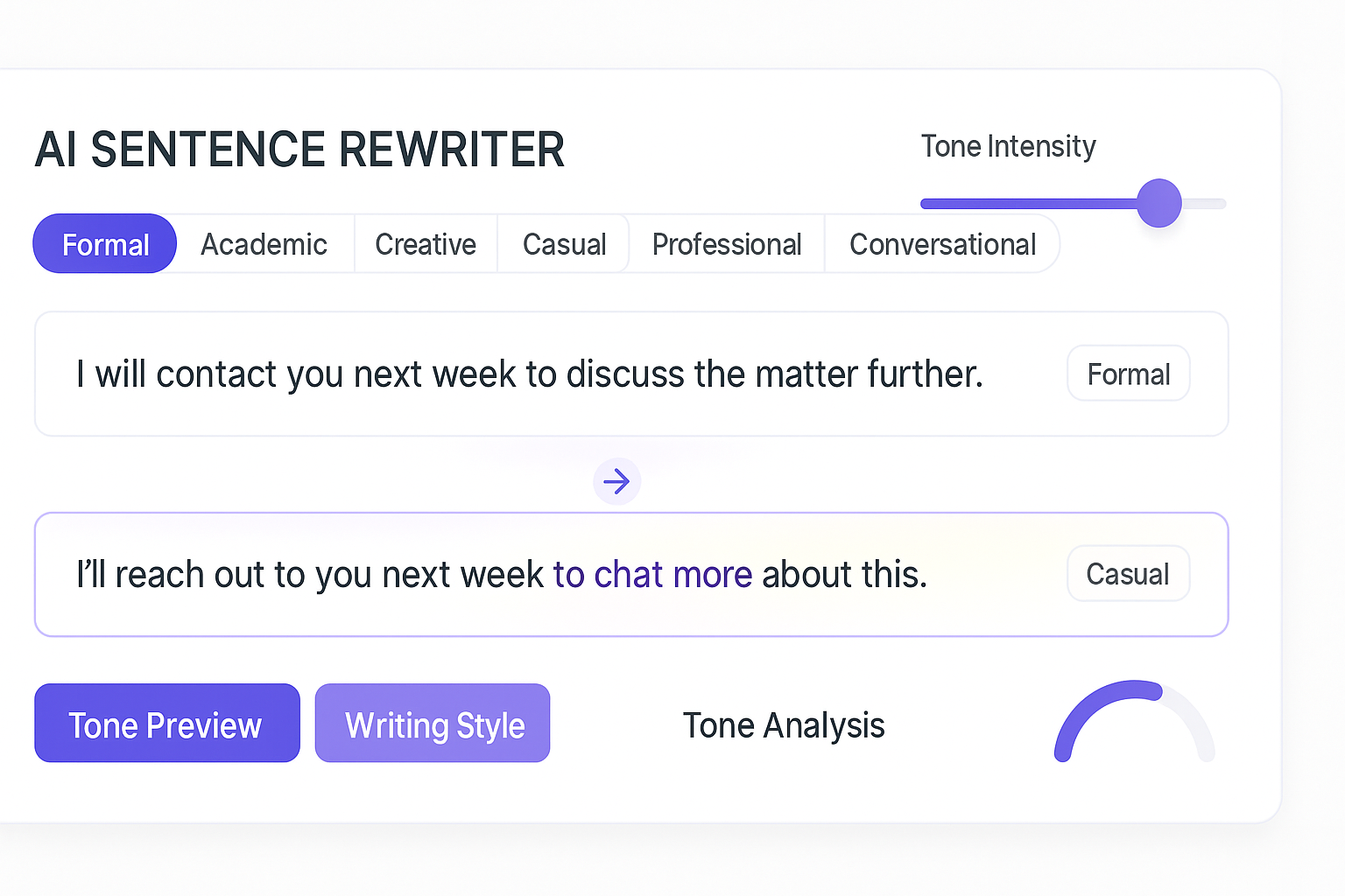 Sentence Rewriter Tool
